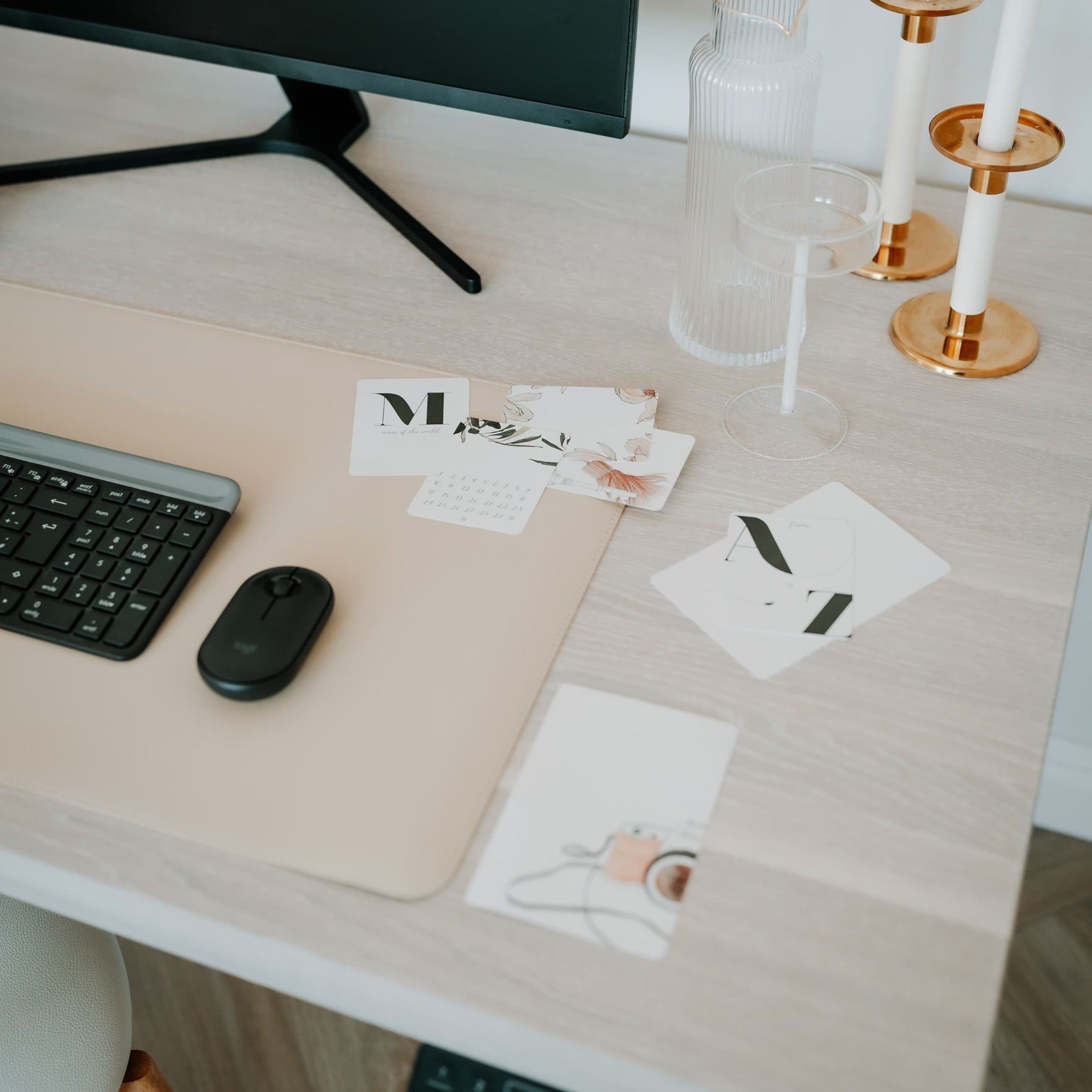 Natural Wood Standing Desk | White Oak Desk | OAKO Denmark